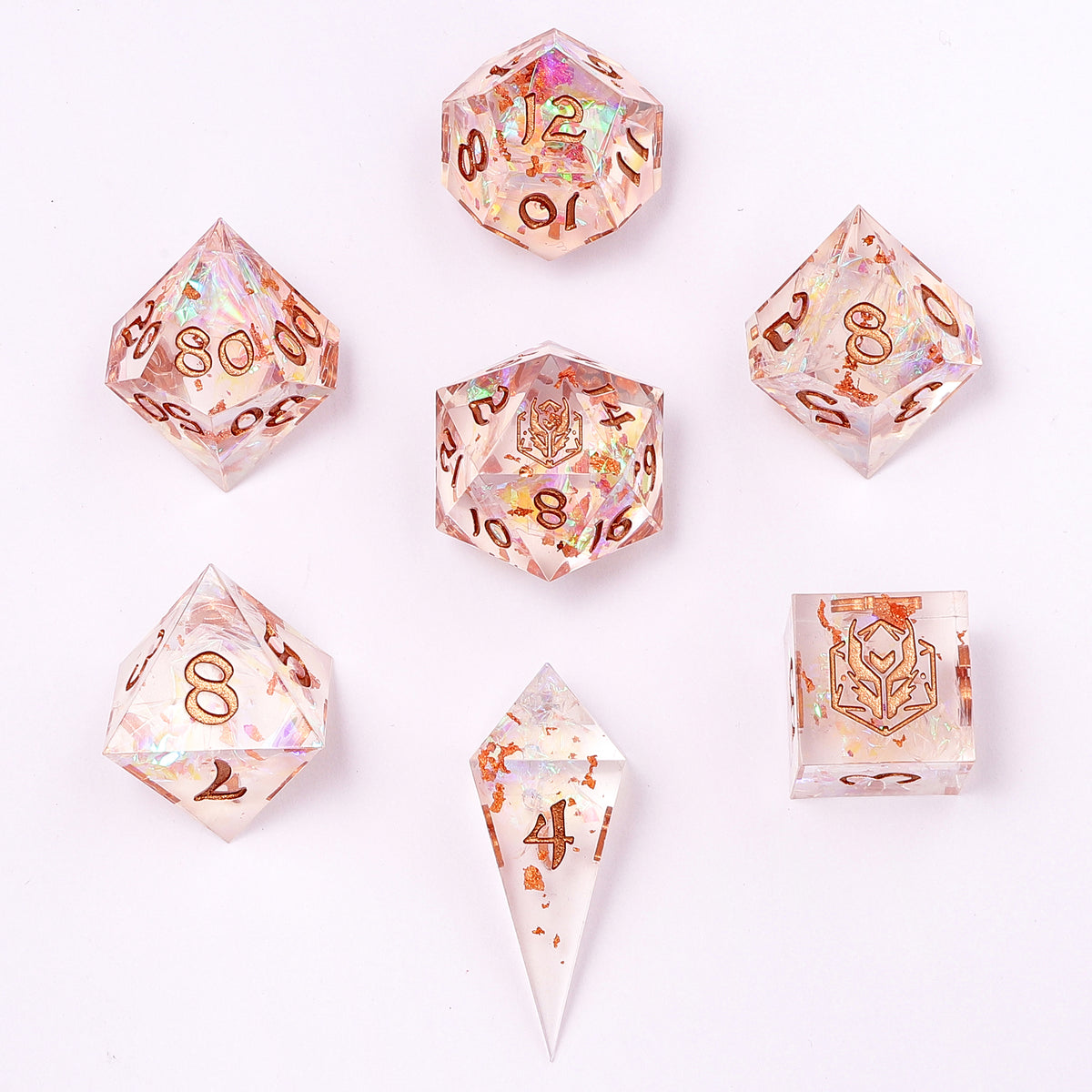 Captured Magic Hand Sanded Sharp Edge Resin - Opal – Hymgho Premium Dice